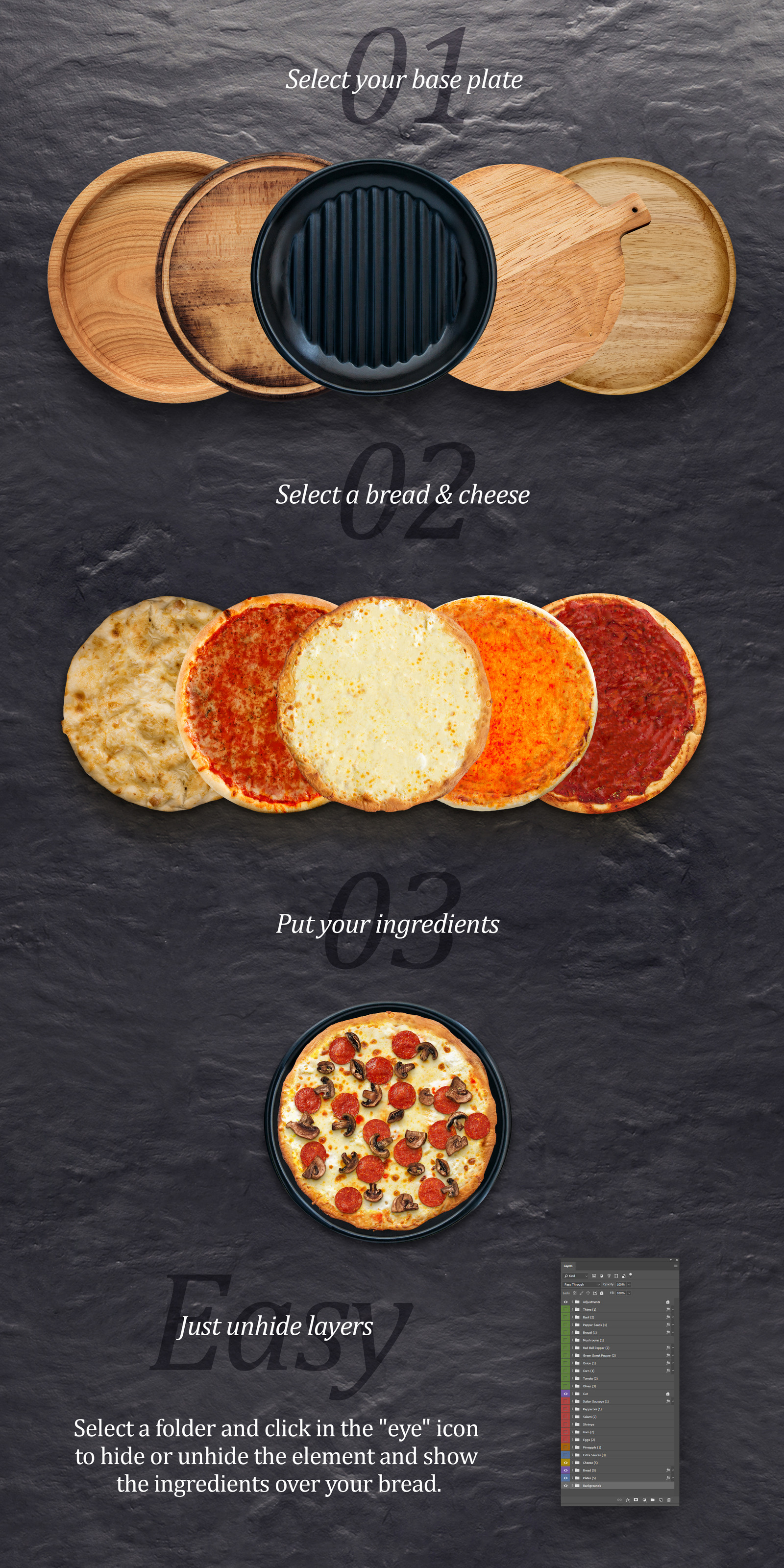 Pizza Creator & Scene product mockup - TemplateMonster